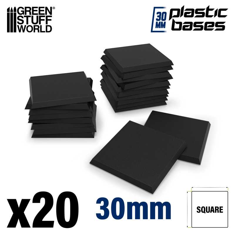 Black Plastic Bases - Square 30 mm (Green Stuff World) – Snydepels